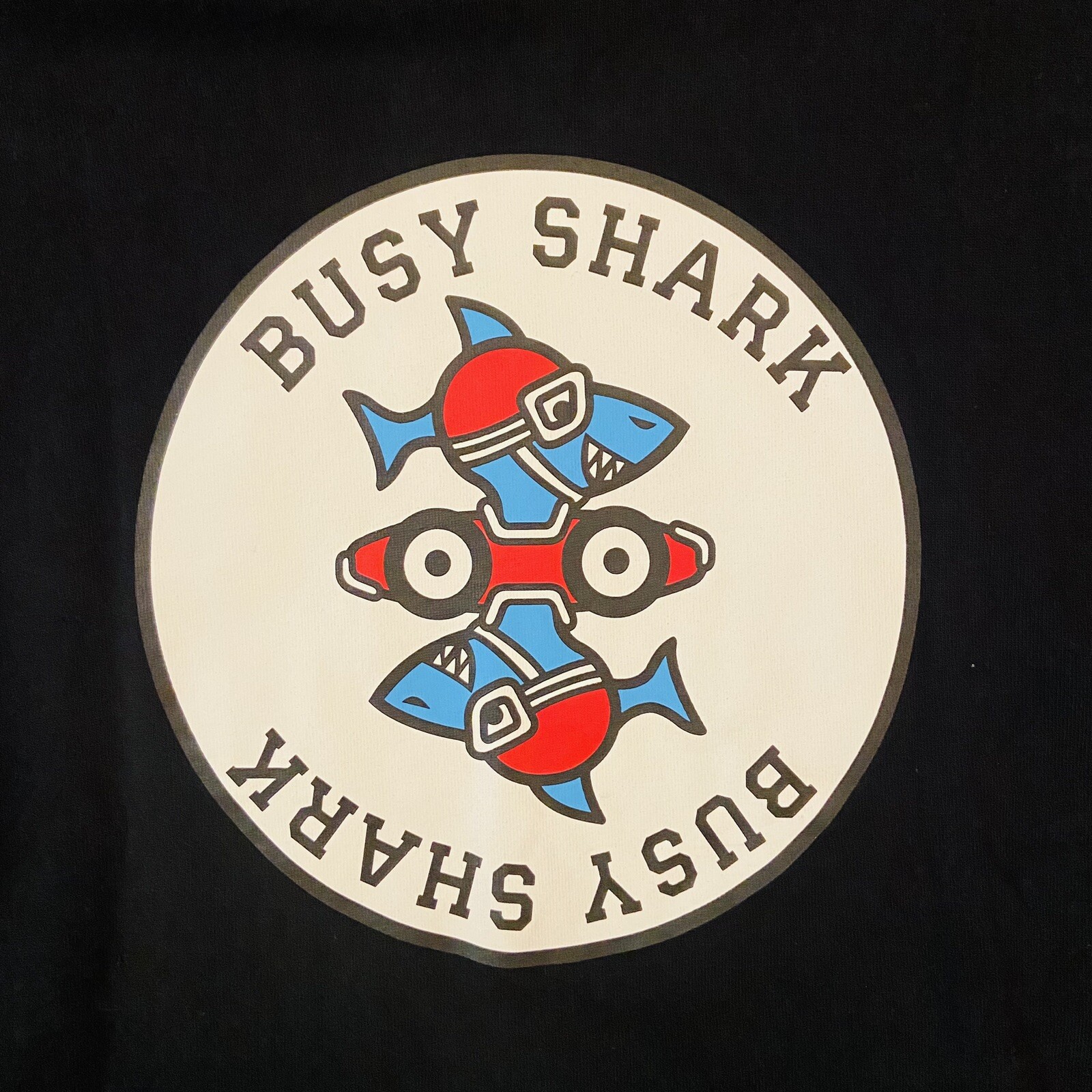 Bape Busy Shark Relaxed Fit Heavy Weight Tee Black Me… - Gem
