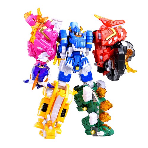 Miniforce Super Dino Seven 7 Dinosaurs Figure Power Ranger 13" Robot ...