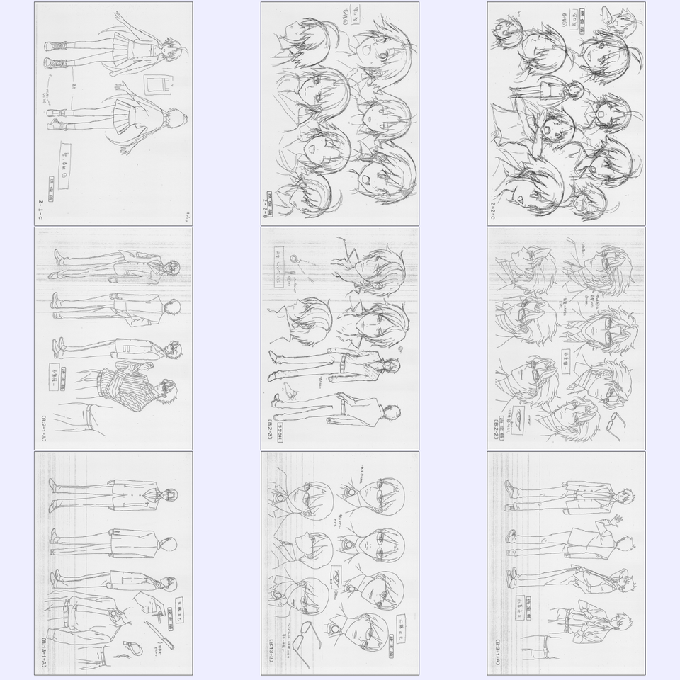 anime settei model sheets - Lemon Angel Project - 200 sheets | eBay