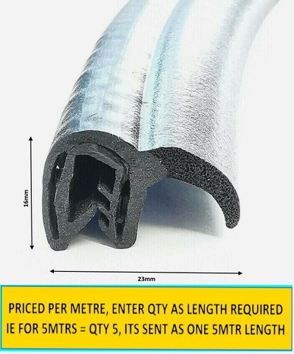 Large Leaf Finned Car Rubber EDGE TRIM SEAL - Door Bonnet Boot | eBay UK