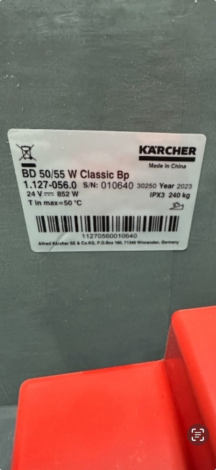 Karcher BD 50/55 20" Walk Behind Battery Powered Floor Scrubber, Self ...