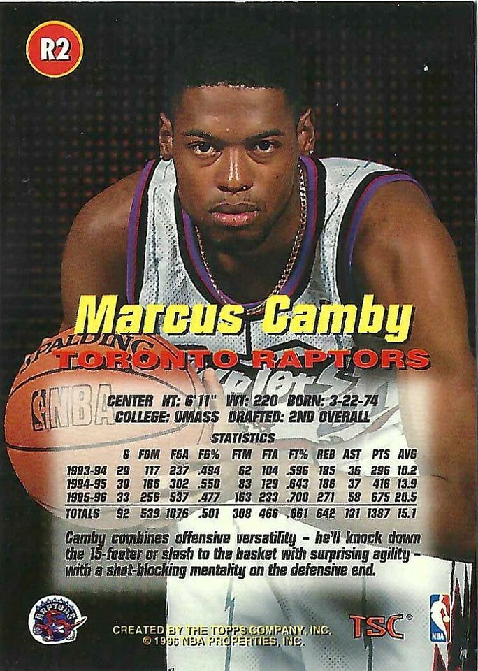 1996-97 Topps Stadium Club Rookies Marcus Camby -Toronto Raptors | eBay
