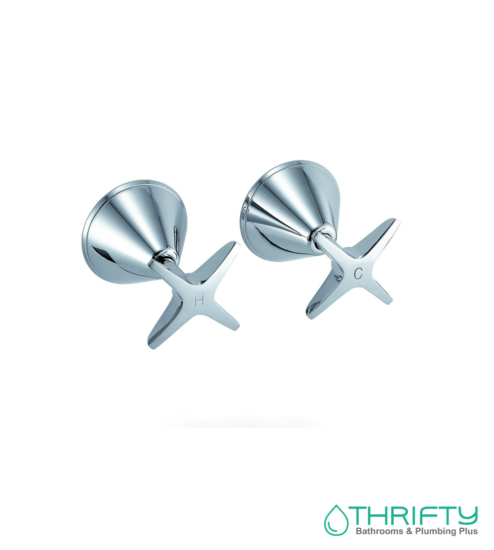 Retro Star Cross Handle Chrome Wall Top Assemblies | eBay Australia