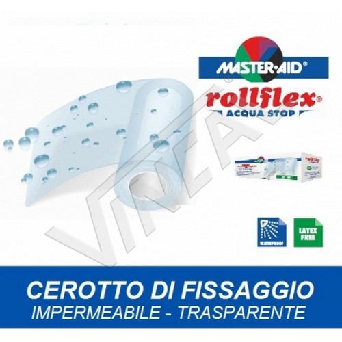 MEDICAZIONE ROLLFLEX ACQUA STOP IN POLIURETANO IMPERMEABILE AD ACQUA E ...
