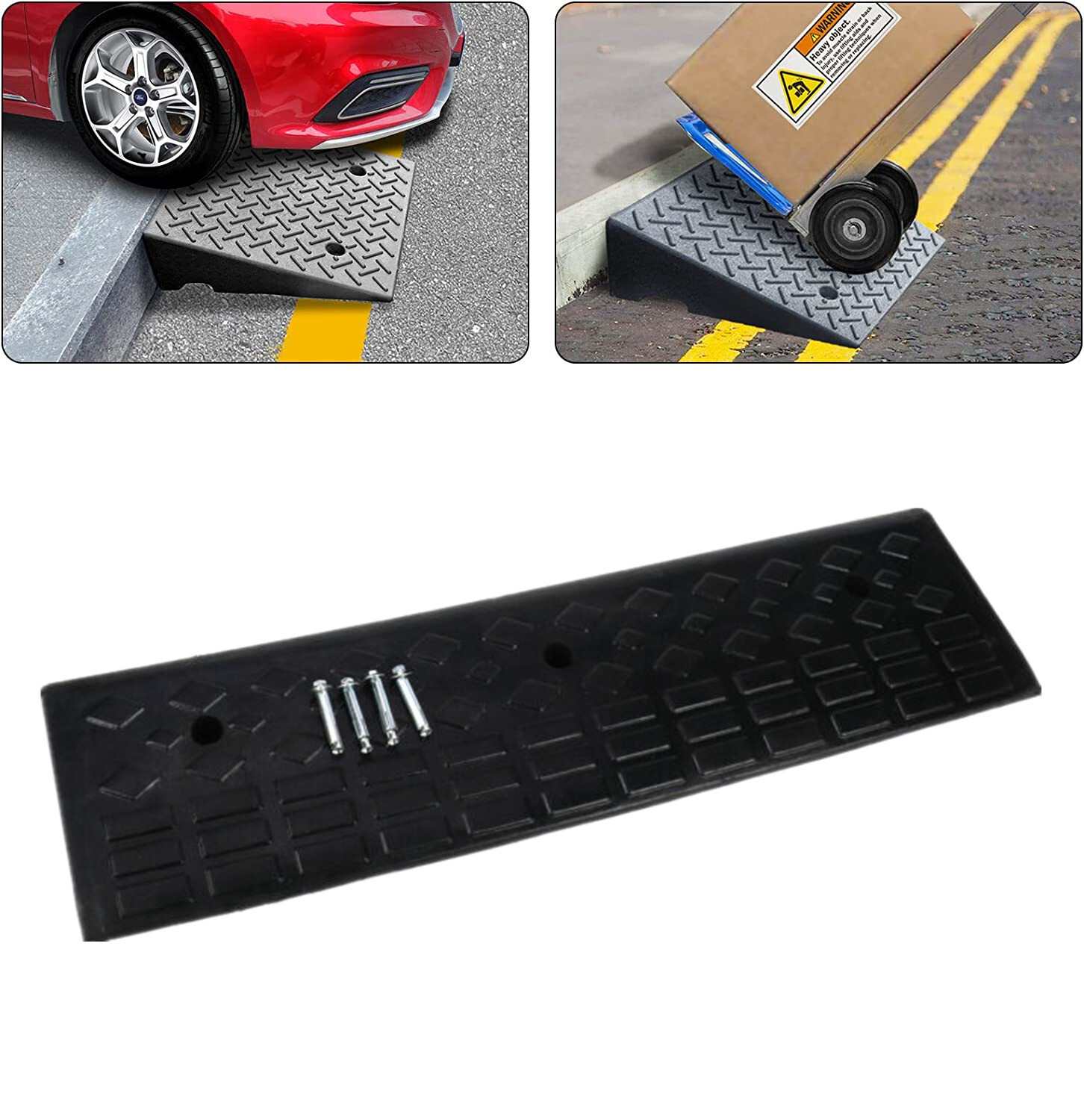 Car Vehicle Curbside Driveway Ramp Rubber Threshold Bridge Tracks Curb ...