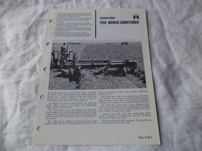 IH International Harvester 1290 mower conditioner brochure | eBay