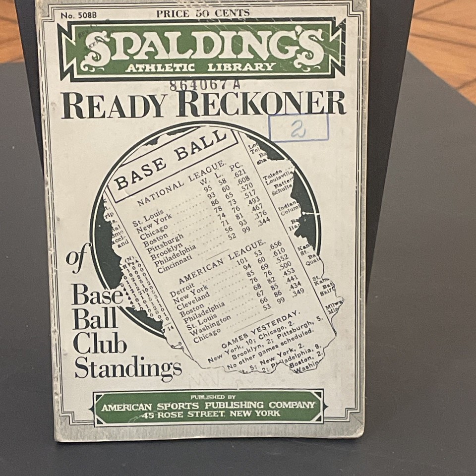 Spalding’s Ready Reckoner of Baseball Club Standings 1935 | eBay