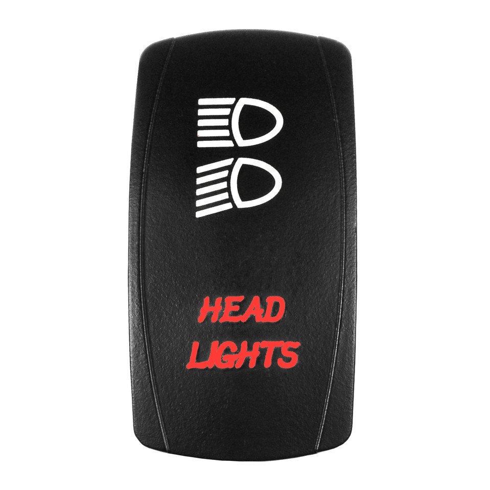 POLARIS RZR XP 1000 RED Rocker Switch Laser Eyched LED HEADLIGHTS ...