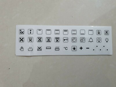 Part No.1000003 Oven Range Stove Cooker Decals Display Sticker Symbol ...