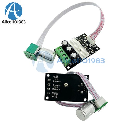 6V 12V 24V 28V 3A 80W PWM DC Motor Speed Controller Module With Switch ...