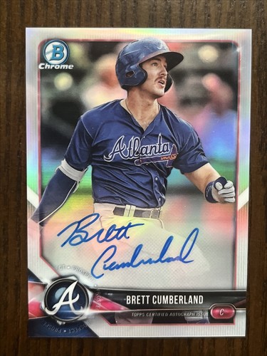 2018 Bowman Chrome Refractor #CPA-BC Brett Cumberland Autograph 382/499 ...