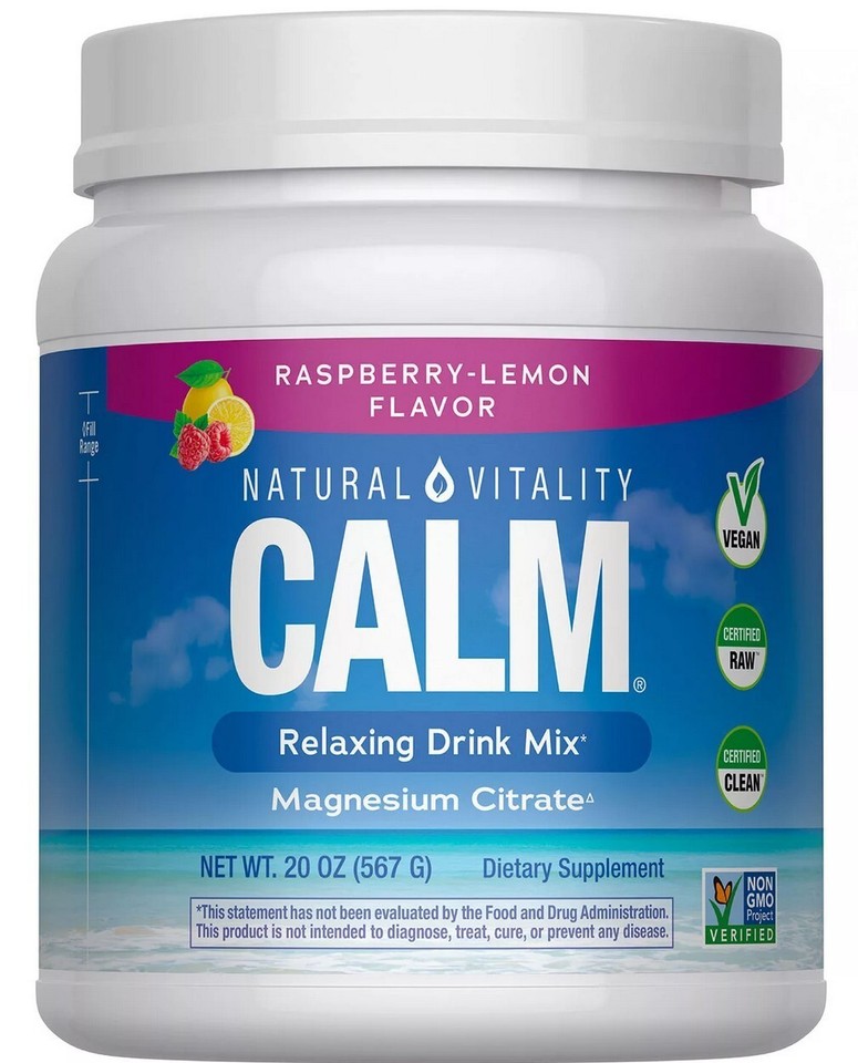 Natural Vitality Calm Magnesium Citrate Powder Raspberry Lemon PICK 8 ...