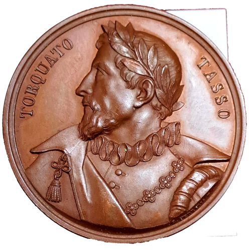 Torquato Tasso 300th anniversary of death Medal ae Turin 1844 qfdc 238# | eBay