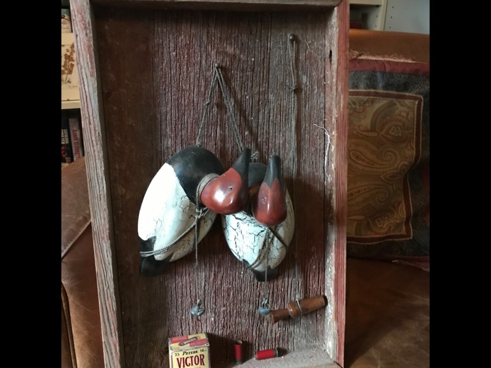 HAND-CARVED WOOD RED HEADED PIN DUCK DECOYS by Wm. Willet | eBay