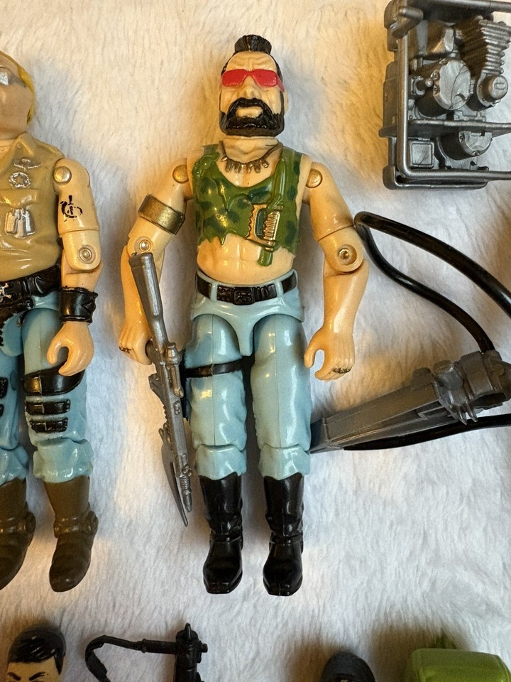 13 1985 GI Joe Action Figures lot DREADNOCKS Lady Jaye SHIPWRECK ...