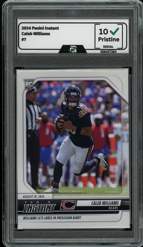 2024 Panini Instant #7 Caleb Williams GRADED 10 Gem Mint ROOKIE CARD RC ...