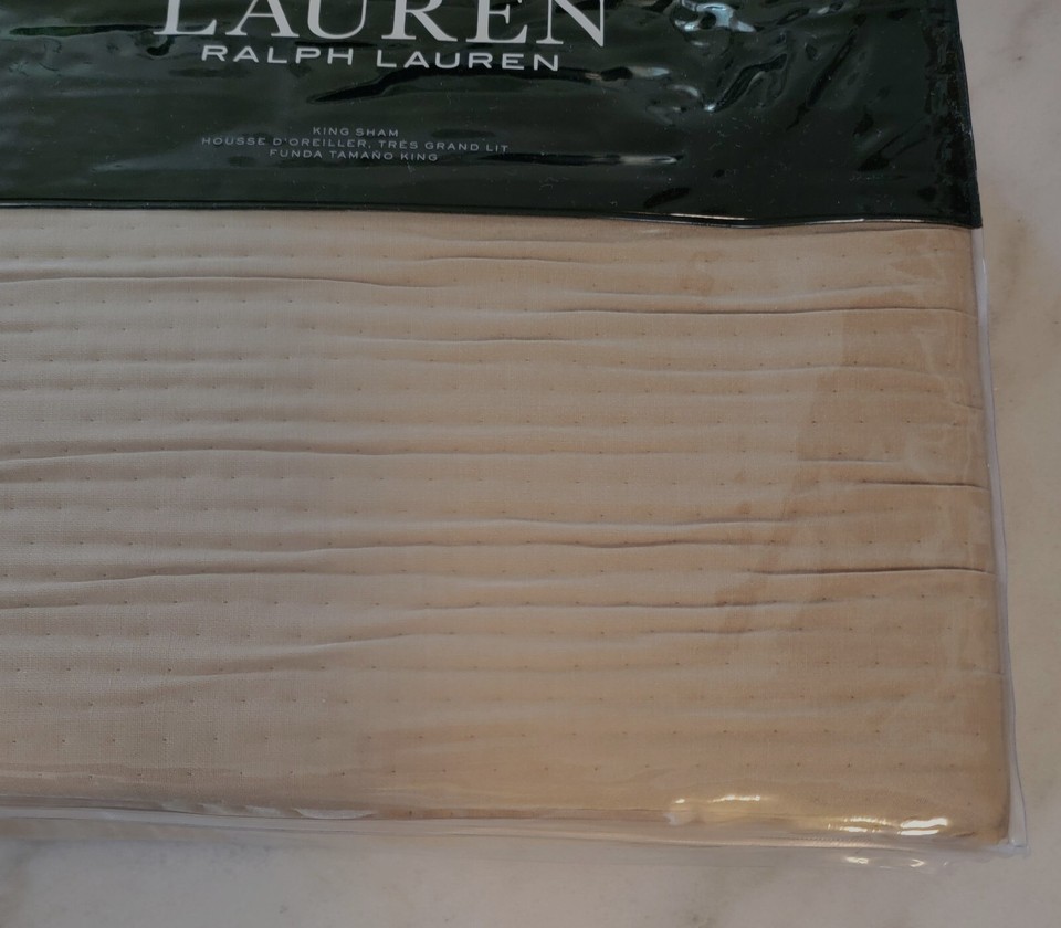 NOS - King Size Lauren Ralph Lauren "Spencer Matelasse" Sham - King ...