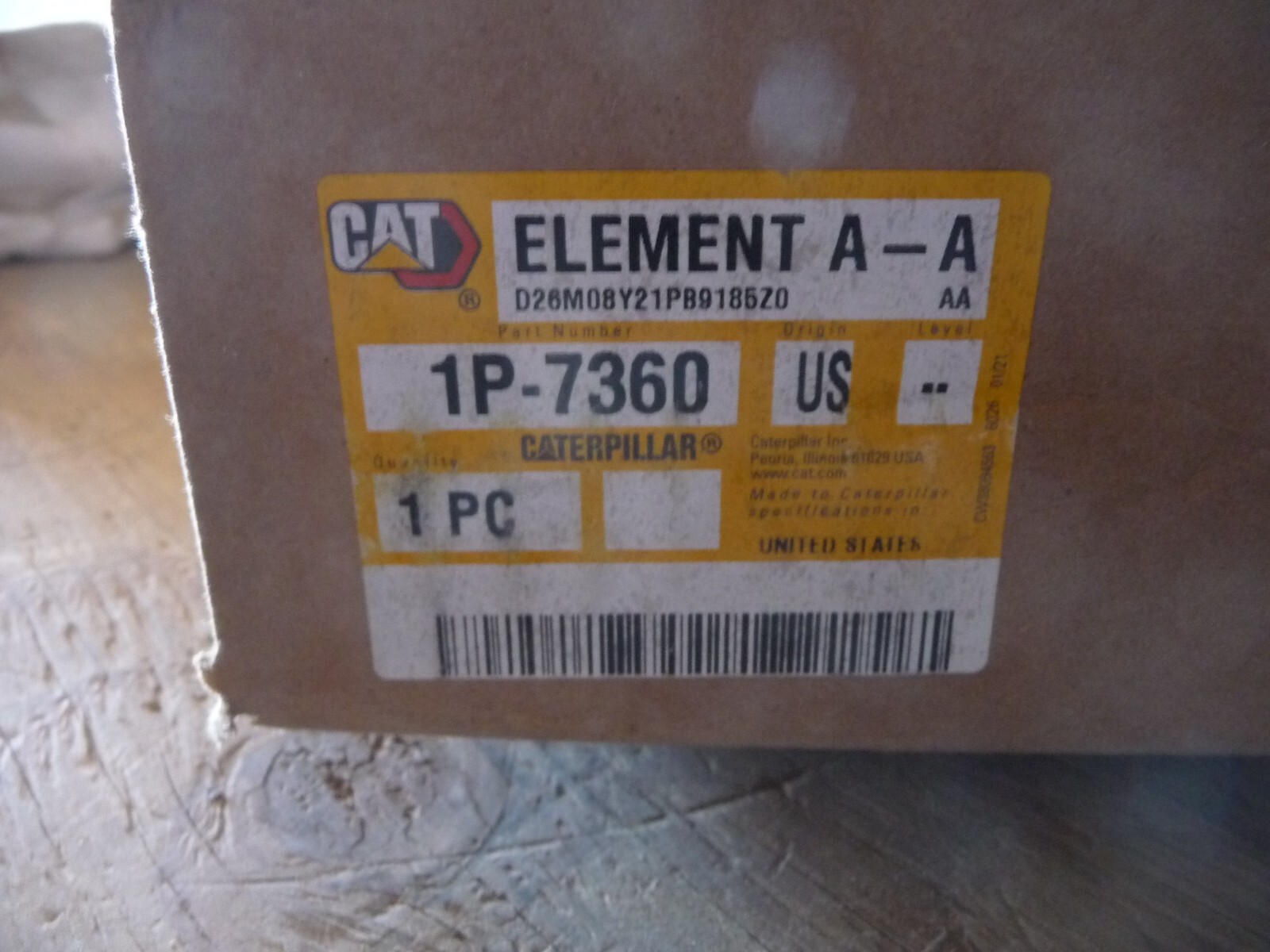 New OEM CAT 1P-7360 ENGINE AIR FILTER Caterpillar Element A 1P7360 | eBay