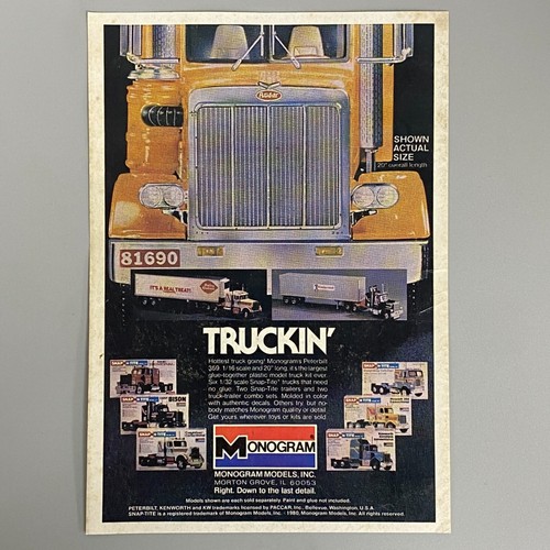 MONOGRAM MODELS INC TRUCKIN' TRUCK MODEL KITS 1980 1981 VINTAGE RETRO ...