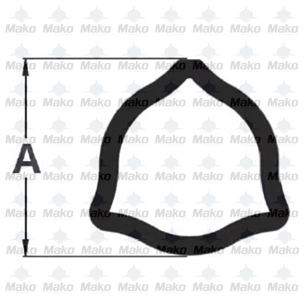 2 x Agriculture PTO Triangle Tubes Diameters 54mm & 63mm Length 1000mm ...