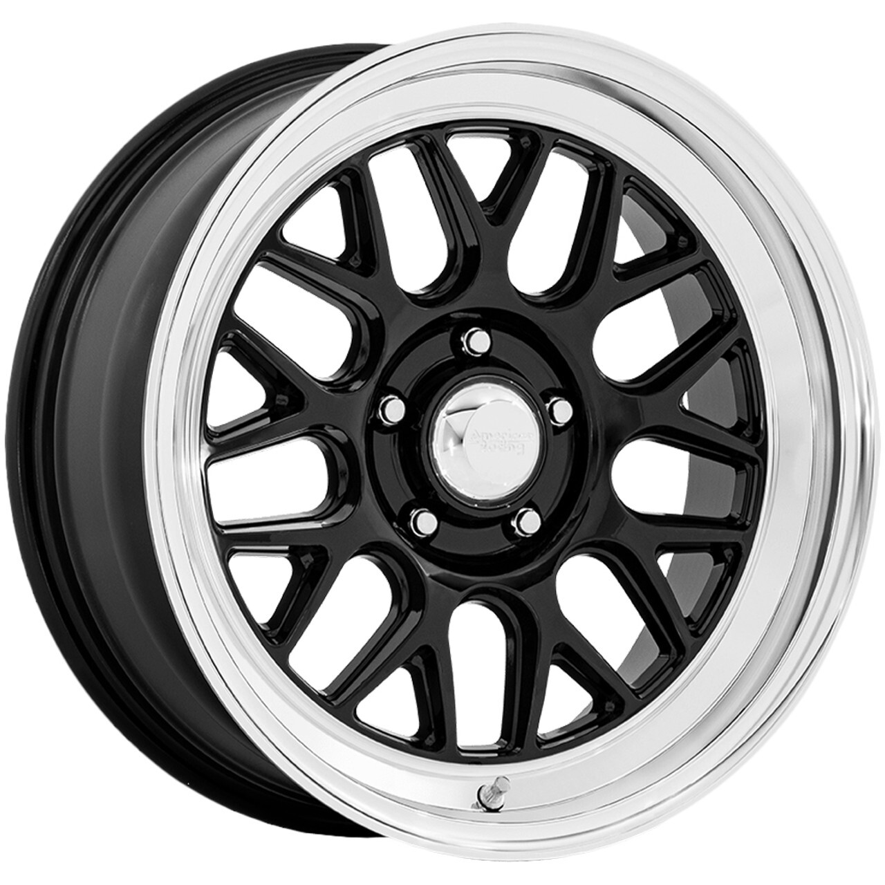 18x9 +24 American Racing VN516 5x4.5 Gloss Black W/ Dia Lip Wheels (Set ...
