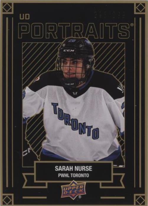 2024 Upper Deck Pwhl 1st Edition - Ud Portraits Sarah Nurse #P-8 Gold ...