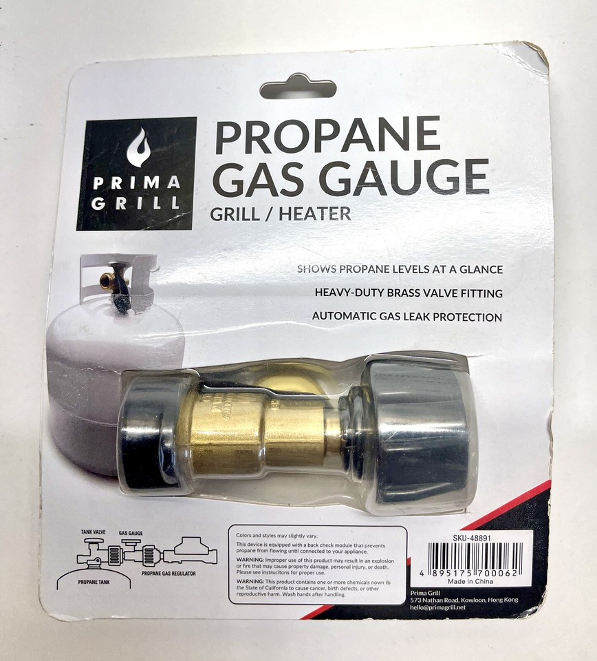 PRIMA GRILL Propane Gas Gauge - Type 1 Propane Connection | eBay