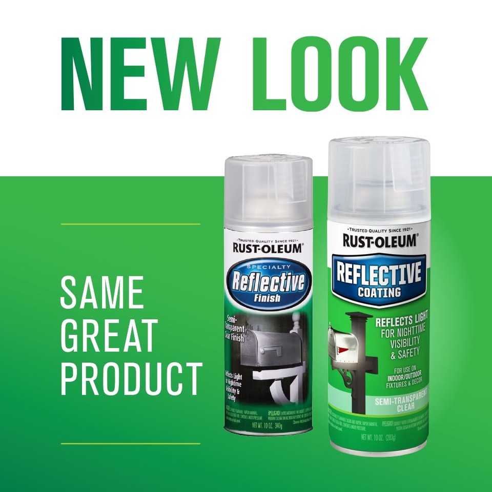 Rust-Oleum 214944 Specialty Reflective Spray Semi Transparent Clear ...
