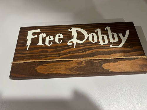 Harry Potter “Free Dobby” Wooden Sign Wizarding World House Elf Decor ...