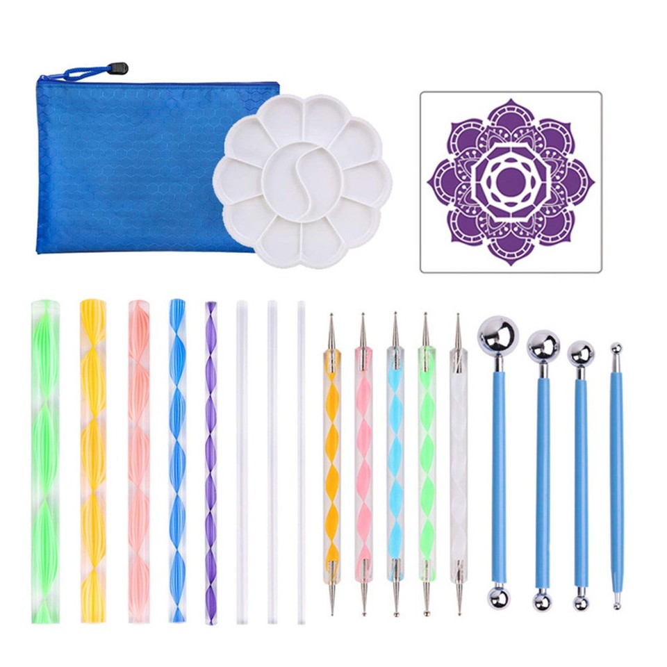 19 Pcs Versatile Drawing Tool Dotting Tools Painting Kit Mandala | eBay UK