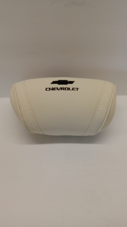 Leather Hanging Headrest Pillow Chevrolet Logo White | eBay