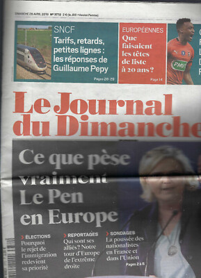JOURNAL DU DIMANCHE-28 AVRIL 2019-LE CLEZIO/CANET&LELLOUCHE/Paul SMITH ...