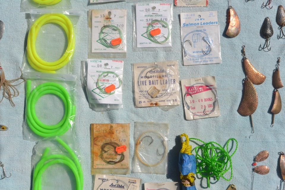 Saltwater Freshwater Trolling Tackle Lot Salmon Kokanee Les Davis Luhr ...