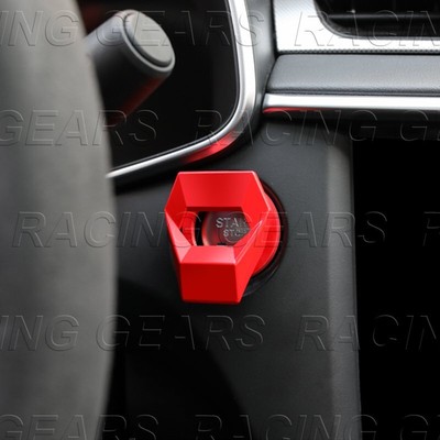 LAMBO STYLE RED ALUMINUM ENGINE START STOP BUTTON RING COVER TRIM ...