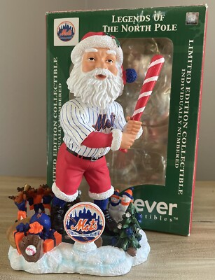 NEW YORK METS Swinging Santa Claus 2003 MLB Christmas Bobblehead NIB ...