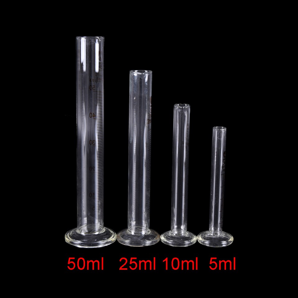 Graduated Glass Measuring Cylinder Chemistry Laboratory Measure ZC ...