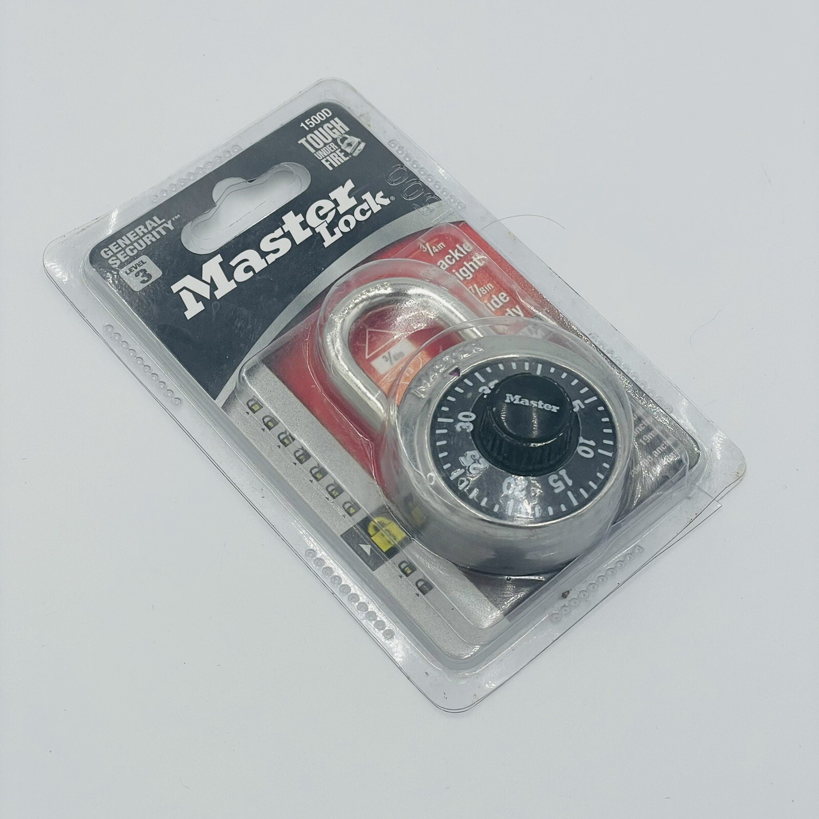 MASTER LOCK 1500D 3 Digit Combination Lock Padlock | eBay