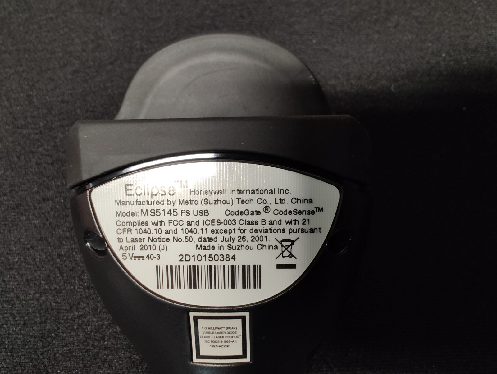 Honeywell Metrologic Eclipse MS5145 Handheld USB Laser Barcode Scanner ...