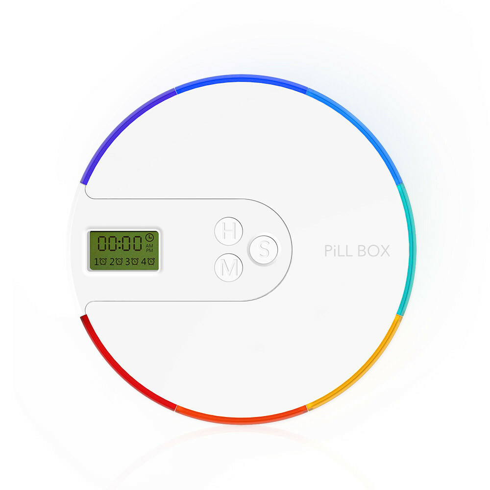 Rainbow Electronic Pill Boxes Portable Mini 7 days Travel Medicine ...