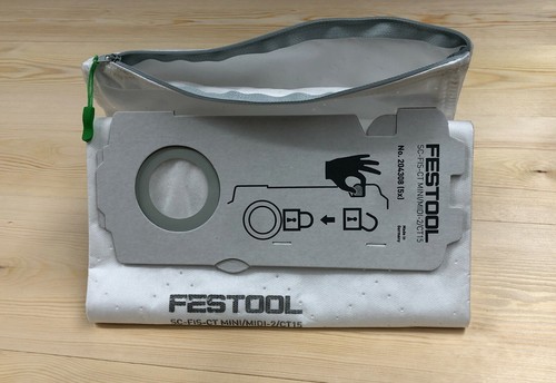 REUSABLE Festool Dust Extractor Bag with ZIP, SC FIS-CT CT15 MINI MIDI ...