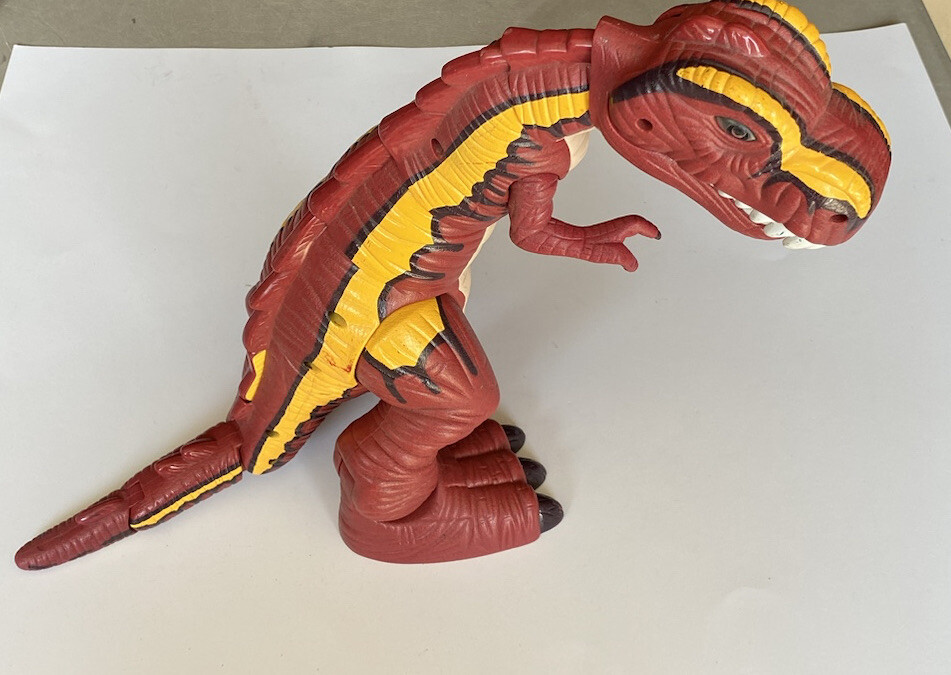 Imaginext Red Mega T-Rex 17" Roaring Dinosaur Fisher Price 2005 Works ...
