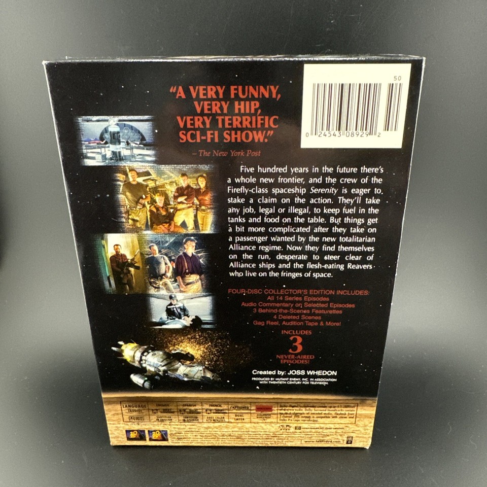 Firefly: The Complete Series (DVD, 2002) 4-Disc Set - Box Set ...