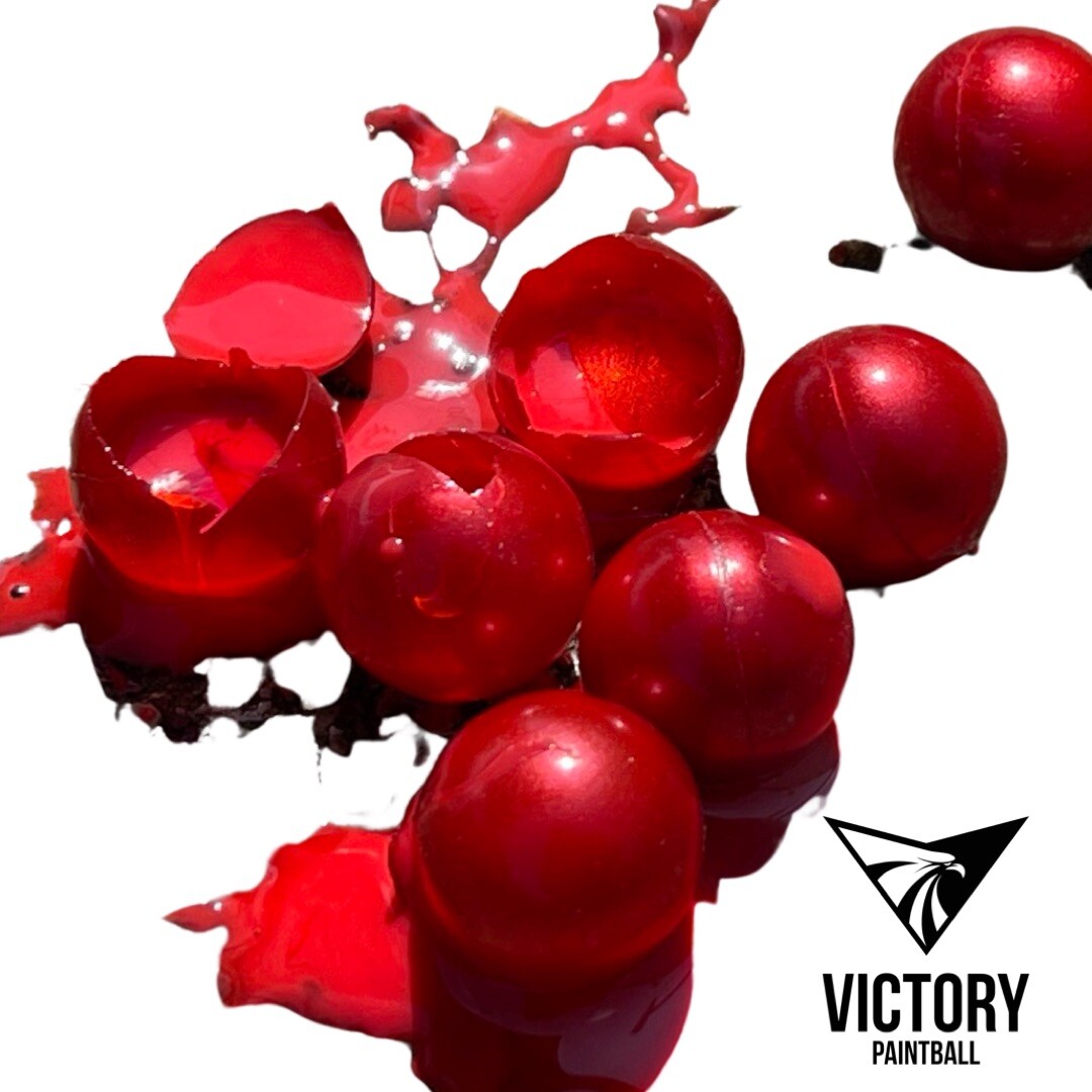 Paintballs .68cal magfed hard Metallic red shell RED Fill x500 | eBay UK