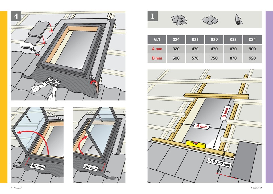 VELUX VLT Access Escape Roof Window 45x73cm Flashing Loft Skylight ...