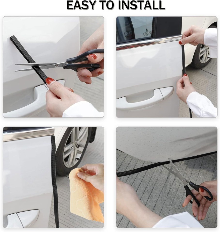 65ft U-Shape Car Door Edge Guard Molding Trim Rubber Edge Strip Seal ...