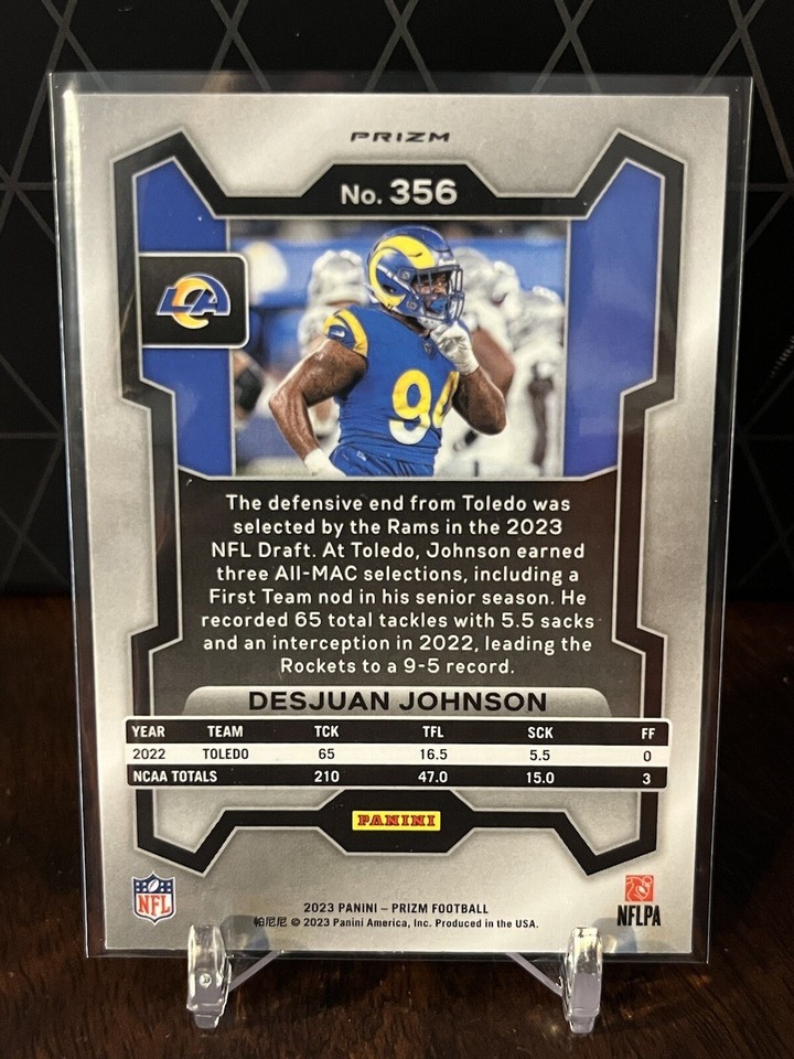 2023 Panini Prizm NFL DESJUAN JOHNSON LA RAMS #356 SP SILVER PRIZM ...