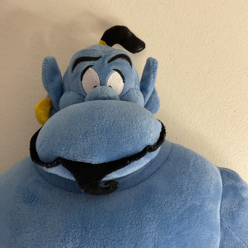 Disney Store Aladdin Plush Genie Large 18” Plush Stuffed Toy Jumbo Doll ...