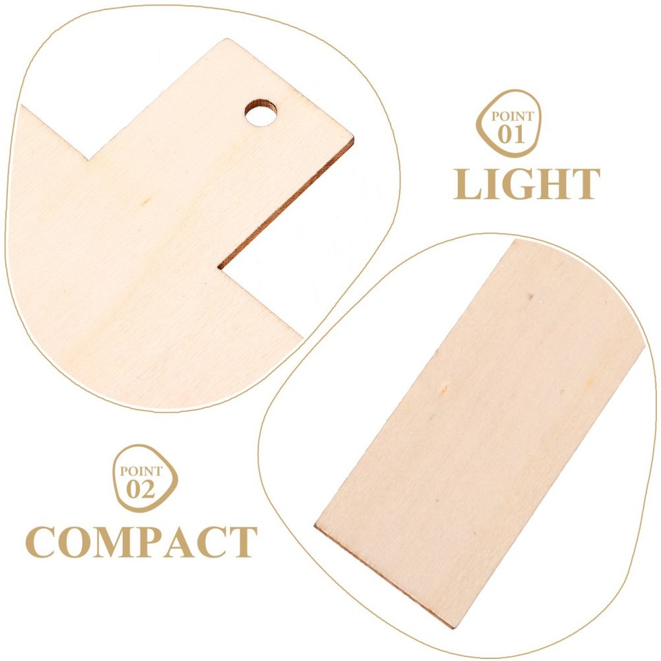 15 Pcs Wood Bookmark Craft Diy Bookmarks Plain to Decorate for Books ...