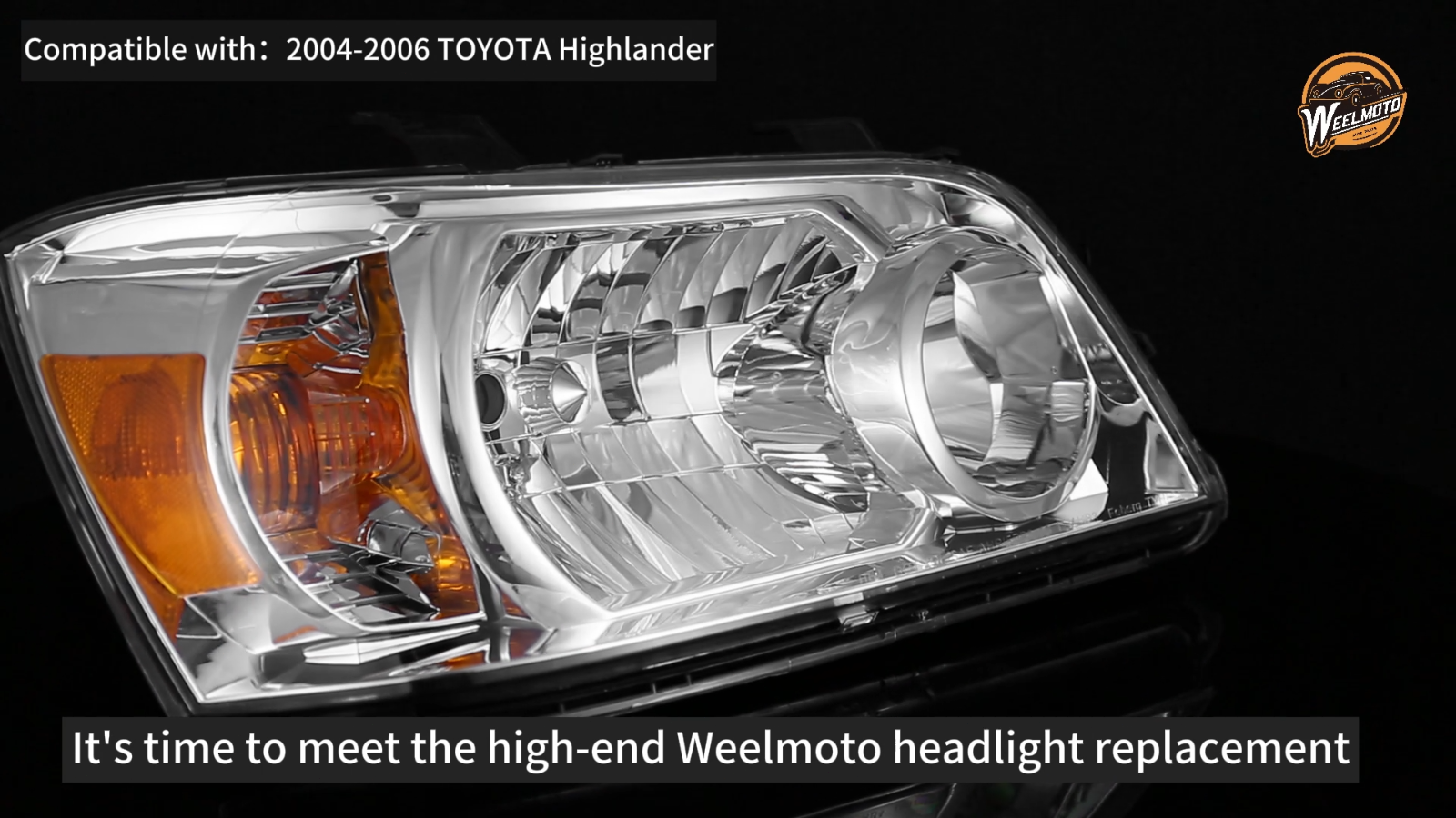 WEELMOTO Pair Headlights For 2004-2006 Toyota Highlander Driver ...