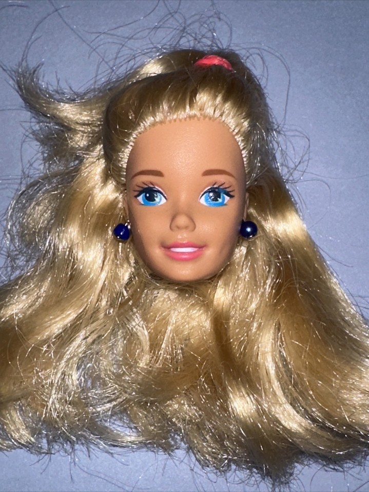 Barbie Superstar Face Sculpt Mattel Blonde Doll Head Only ⭐️ | eBay